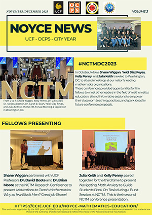 NSF Noyce Track 3 Project - Mathematics Education - College of Community Innovation and Education